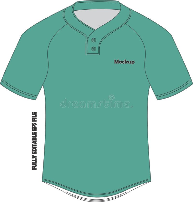Baseball Full Button Two Button V Neck Jersey Mock Ups Templates Stock ...