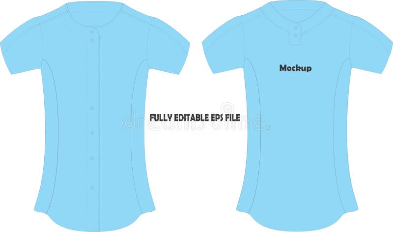 Baseball Full Button Two Button V Neck Jersey Mock Ups Templates Stock ...
