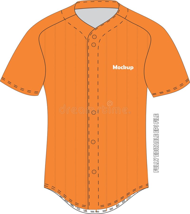 Baseball Full Button Two Button V Neck Jersey Mock Ups Templates Stock ...