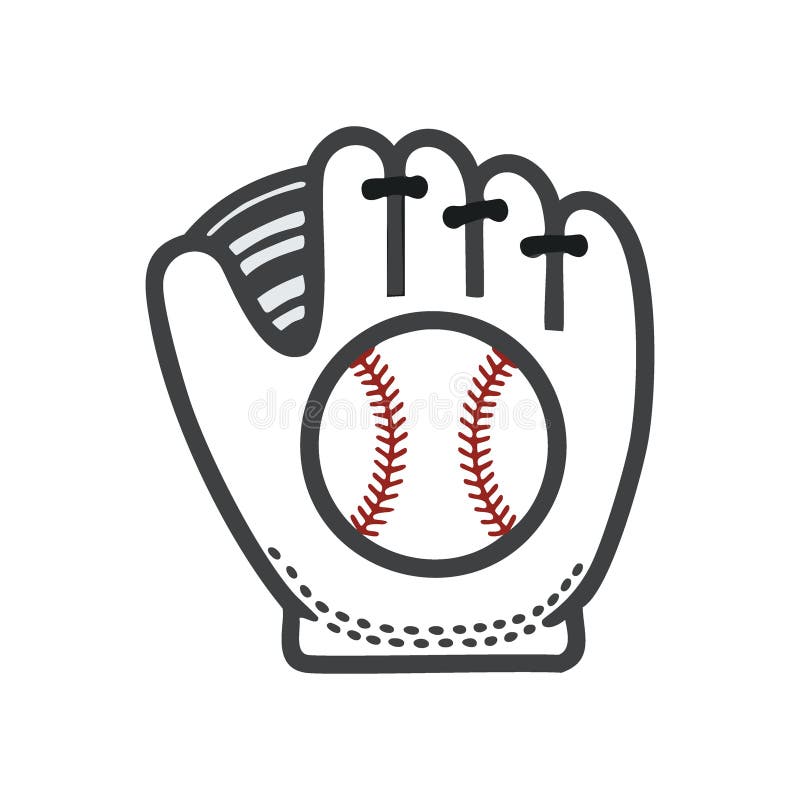 Baseball Glove and Ball. a Baseball Glove with a Ball Inside ...