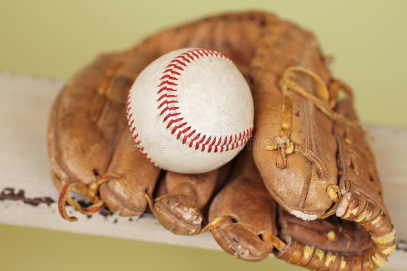 Baseball and Glove stock image. Image of used, copyspace - 49196217