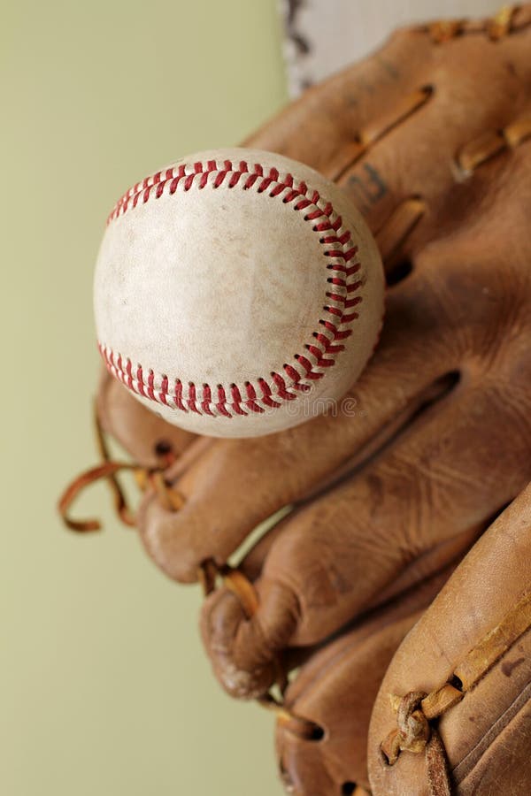 Baseball and Glove stock photo. Image of wornout, game - 49196228