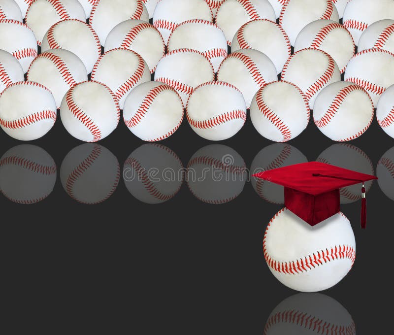 Baseball and graduation stock illustration. Illustration of competition ...