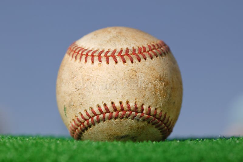 Baseball on Green Grass stock photo. Image of league - 10393772