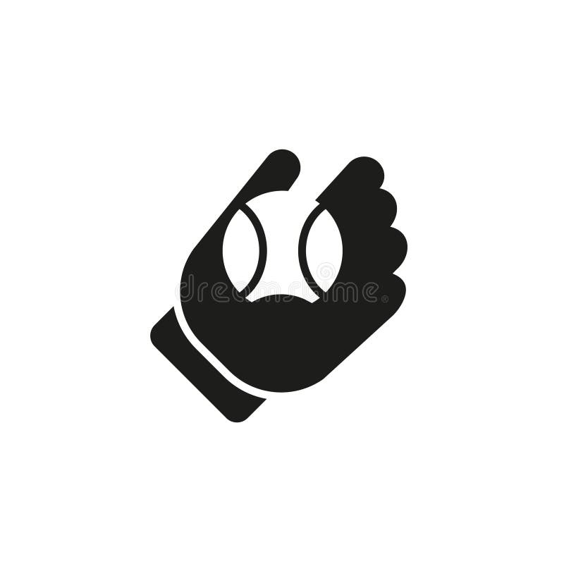 Baseball in Hand Icon stock vector. Illustration of motion - 380254174