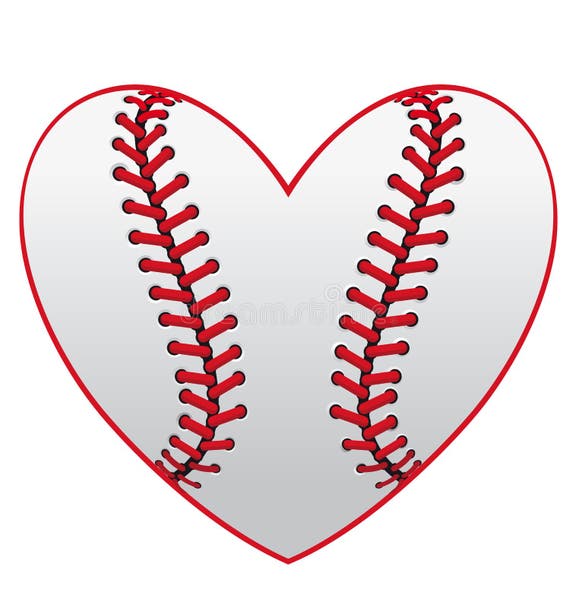 Baseball heart stock vector. Illustration of competition - 25096785