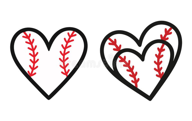 Baseball Heart , Baseball Love , Vector Illustration. Stock ...