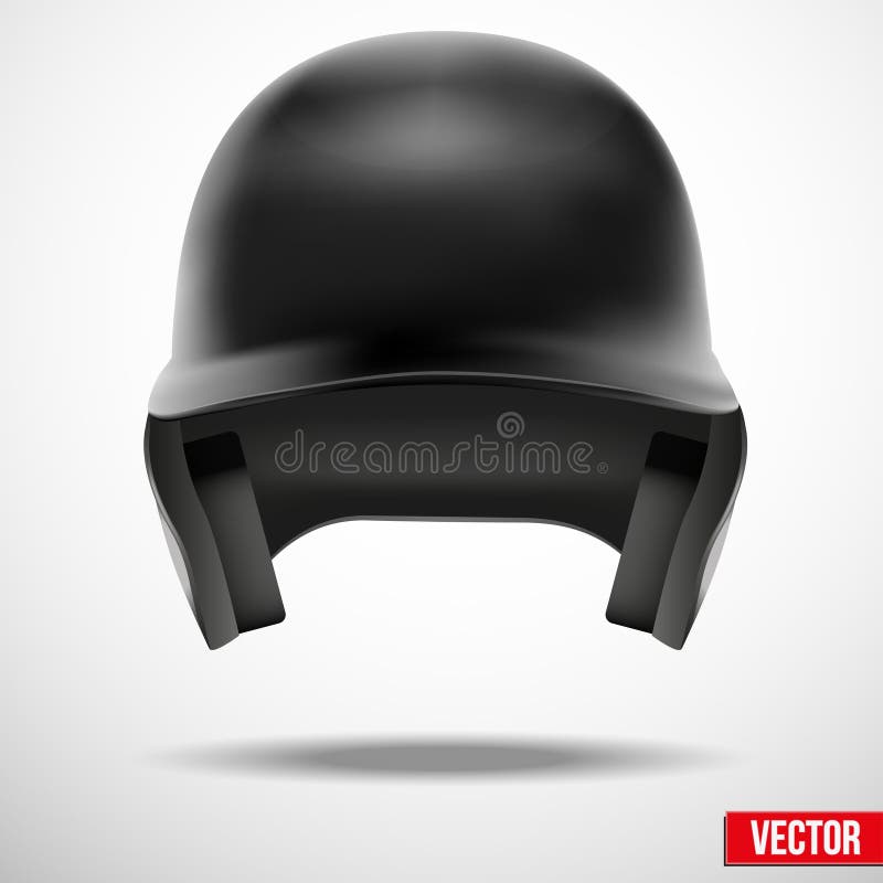 Baseball Helmet Front View Vector. Isolated Stock Vector - Illustration ...