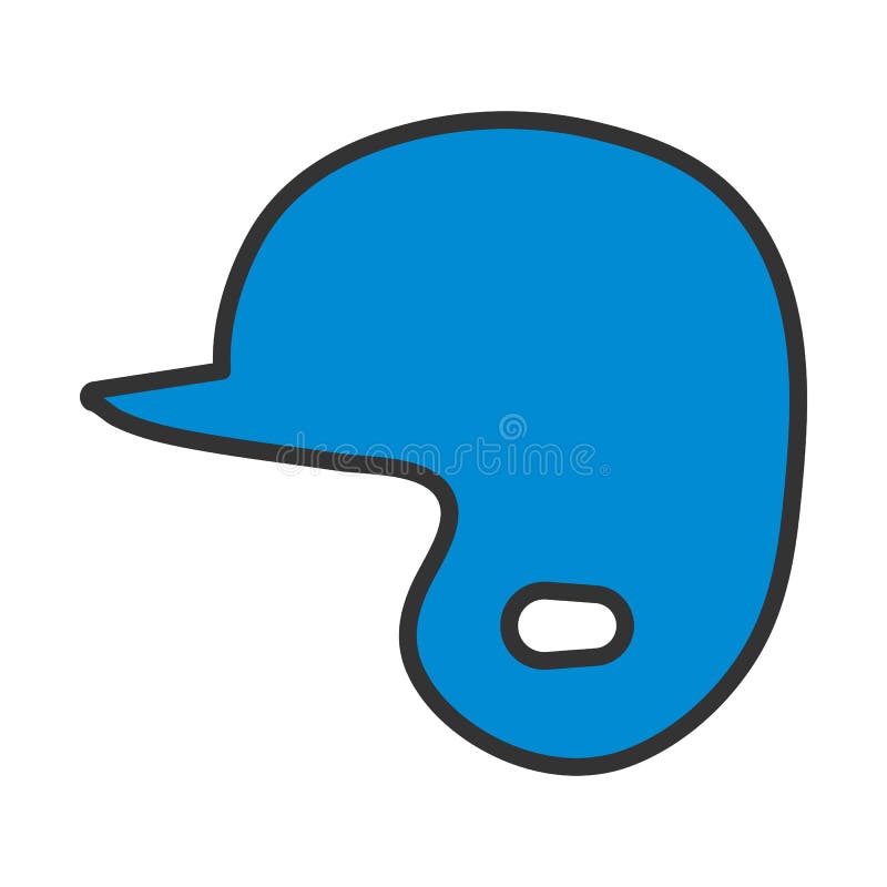 Baseball Helmet Icon stock vector. Illustration of color - 241425275