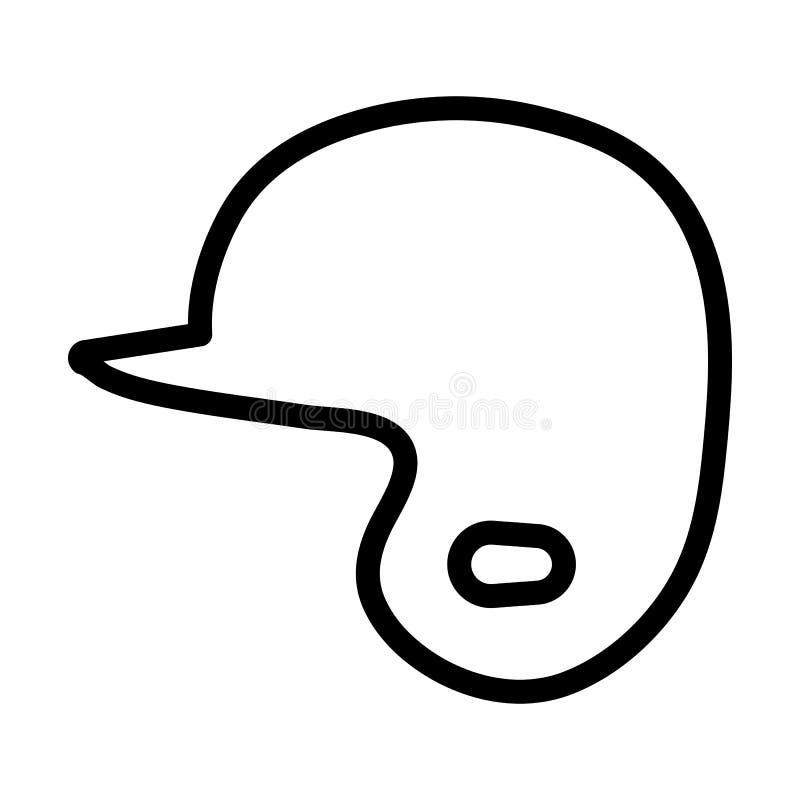 Baseball Helmet Icon Vector Isolated on White Background, Baseball ...