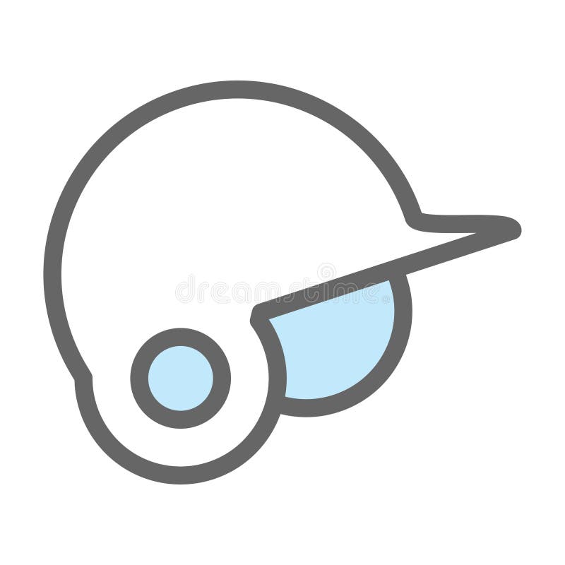 Baseball Helmet Icon Vector Stock Illustration - Illustration of league ...