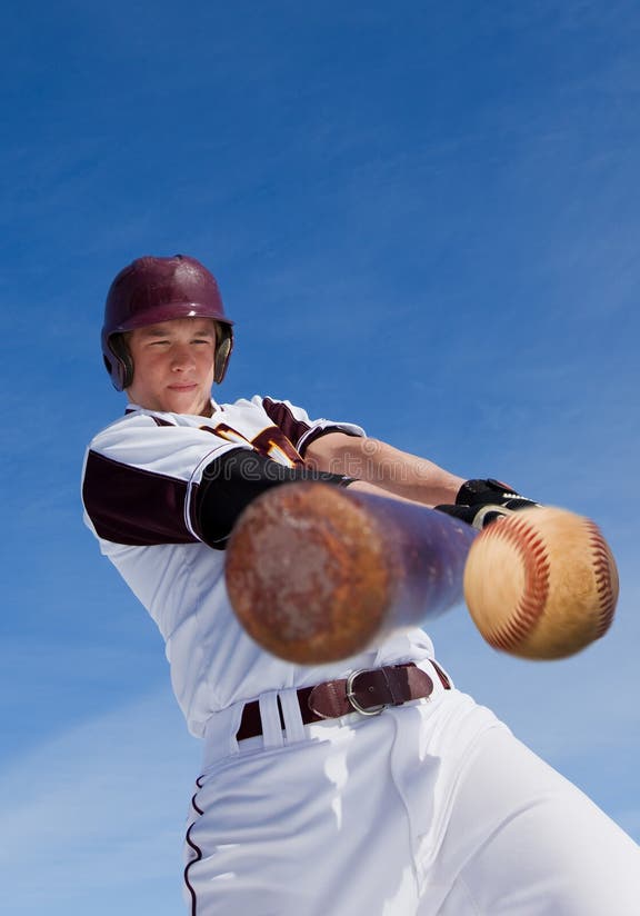 Baseball hit stock image. Image of athlete, catch, strike - 8809851