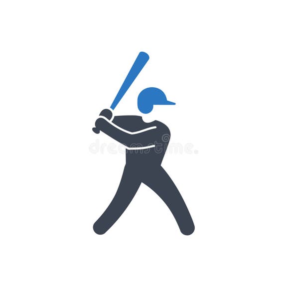 Baseball Hit Icon stock vector. Illustration of athlete - 375316633