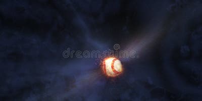 Baseball Hit into Space stock illustration. Illustration of grandslam ...