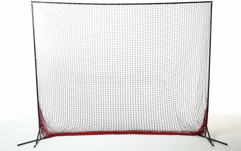 Baseball Hitting Net in a White Setting Stock Image - Image of clean ...