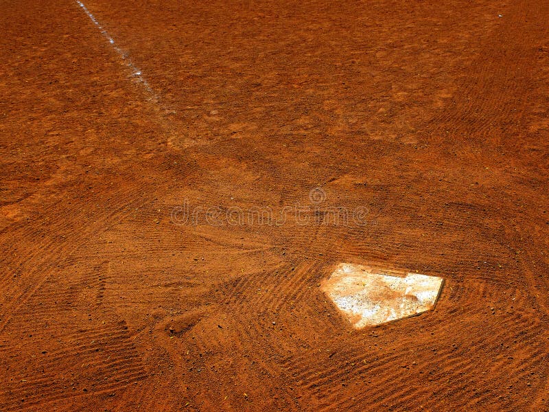 Baseball Home Plate on Ball Diamond Scoring Competition Game Stock ...