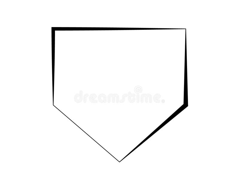 Baseball Home Plate Vector Icon. Vector Template Design. Silhouette ...