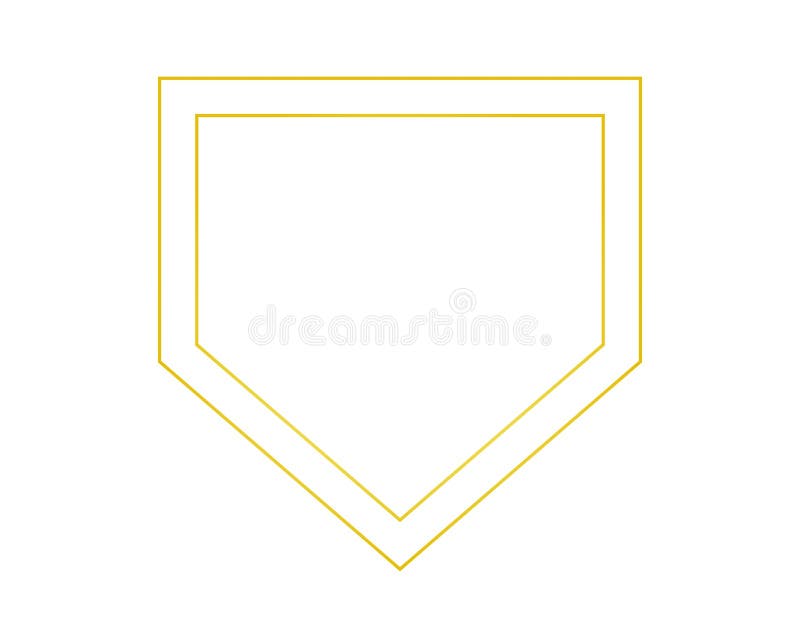 Baseball Home Plate Vector Icon. Vector Template Design. Silhouette ...