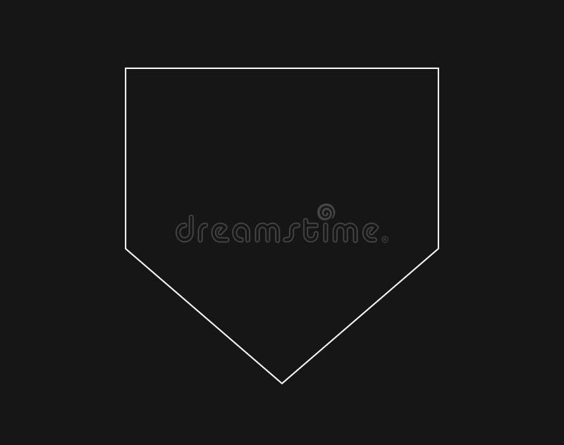 Baseball Home Plate Vector Icon. Vector Template Design. Silhouette ...