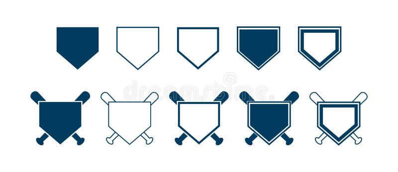 Baseball Home Plate Vector Icon. Vector Template Design. Silhouette ...