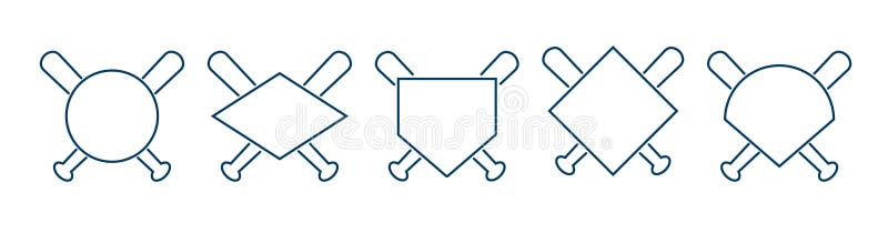 Baseball Home Plate Vector Icon. Vector Template Design. Silhouette ...