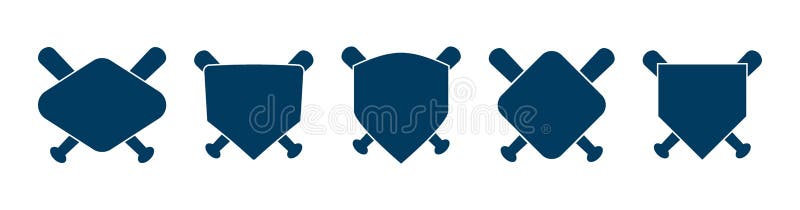 Baseball Home Plate Vector Icon. Vector Template Design. Silhouette ...