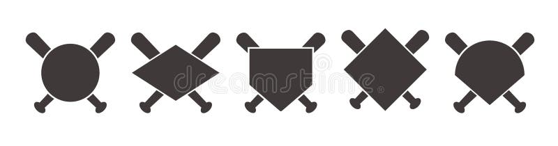 Baseball Home Plate Vector Icon. Vector Template Design. Silhouette ...