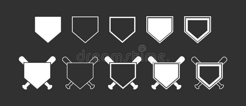 Baseball Home Plate Vector Icon. Vector Template Design. Silhouette ...