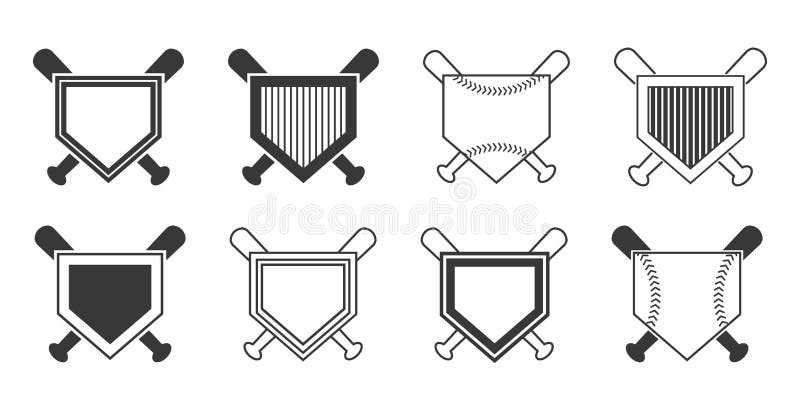 Baseball Home Plate Vector Icon. Vector Template Design. Silhouette ...