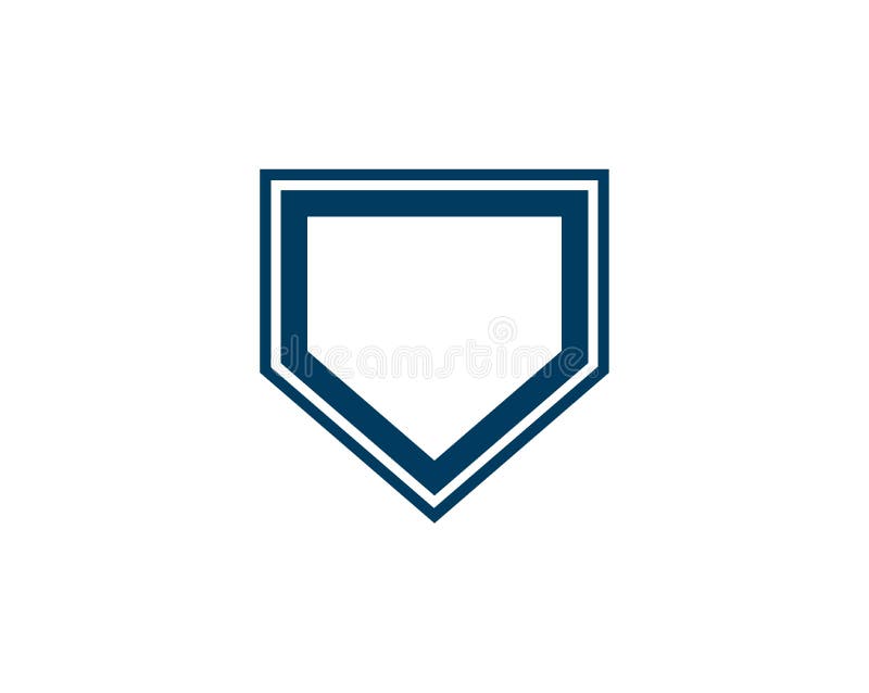 Baseball Home Plate Vector Icon. Vector Template Design. Silhouette ...