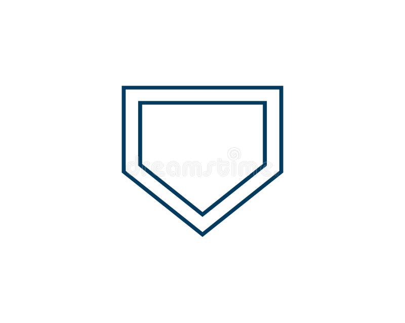 Baseball Home Plate Vector Icon. Vector Template Design. Silhouette ...