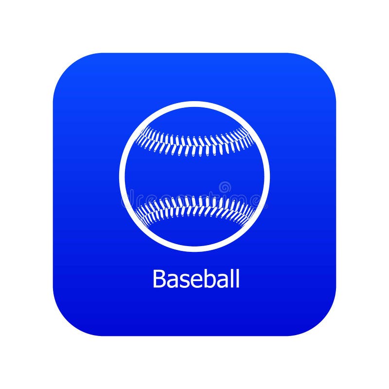 Baseball icon blue vector stock vector. Illustration of curve - 144801988