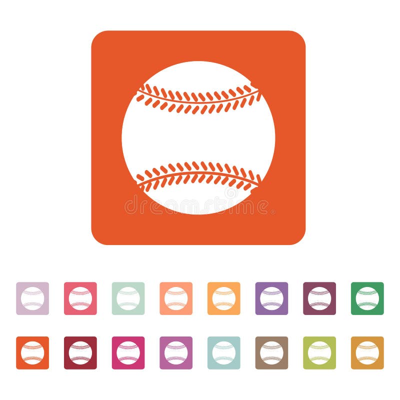 The Baseball Icon. Game Symbol Stock Illustration - Illustration of ...