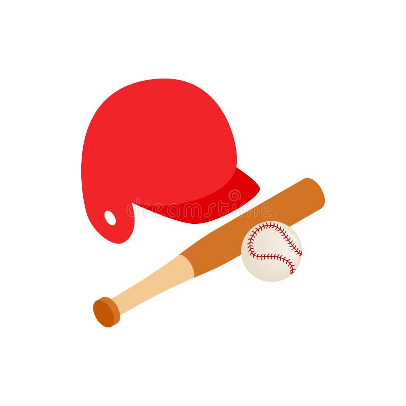 Baseball Icon, Isometric 3d Style Stock Vector - Illustration of player ...