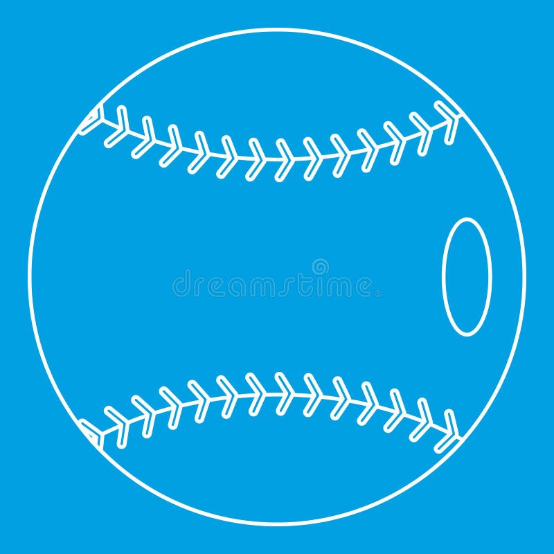 Baseball Icon, Outline Style Stock Vector - Illustration of activity ...