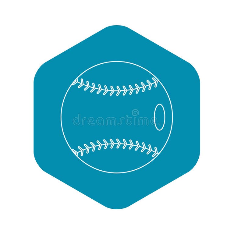 Baseball Icon, Outline Style Stock Vector - Illustration of national ...