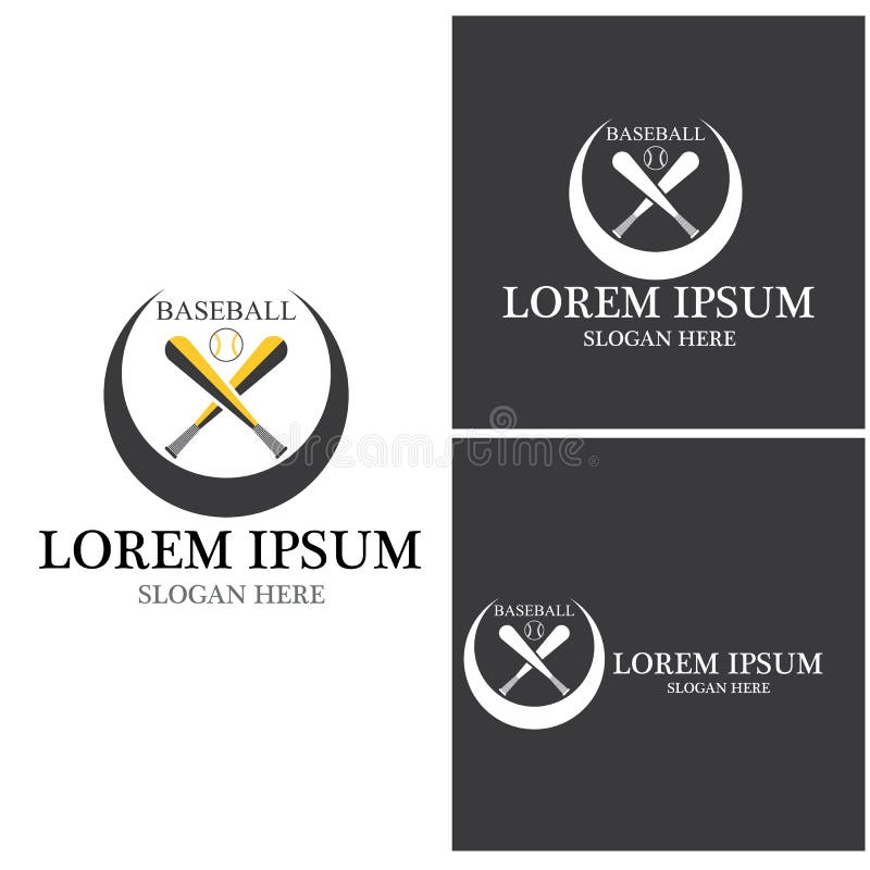 Baseball Icon and Symbol Vector Template Stock Illustration ...