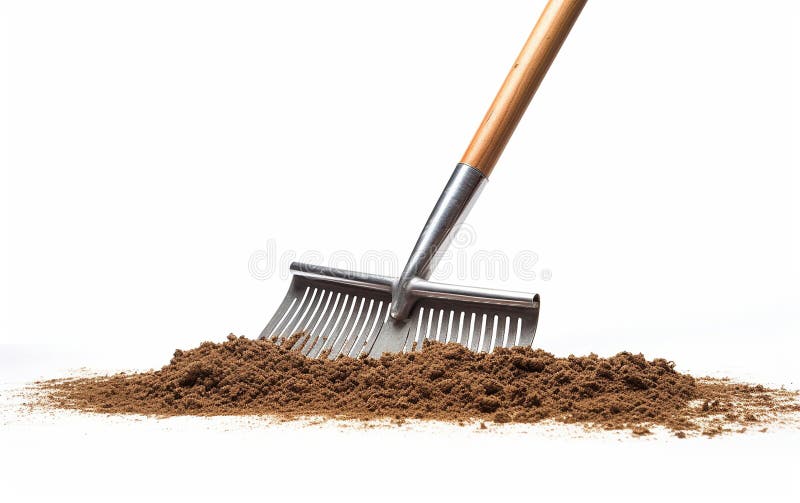 Baseball Infield Rake Against White Stock Photo - Image of grounds ...