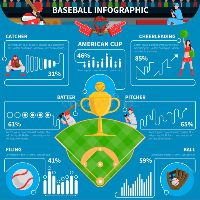 Baseball Infographics Elements Stock Vector - Illustration of ...