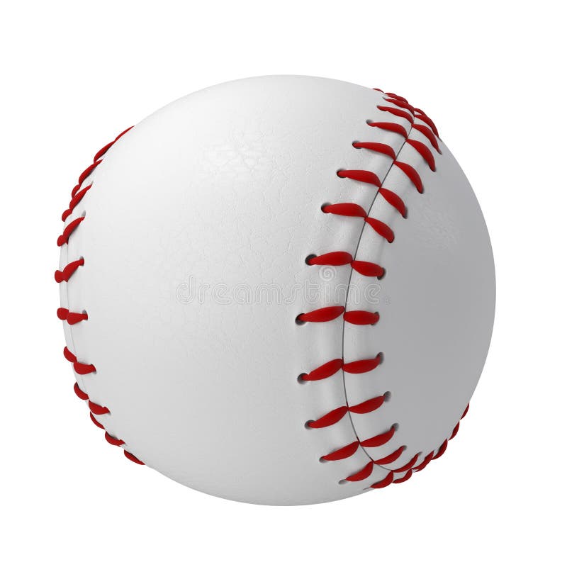 Baseball Isolated on a White Stock Illustration - Illustration of ...