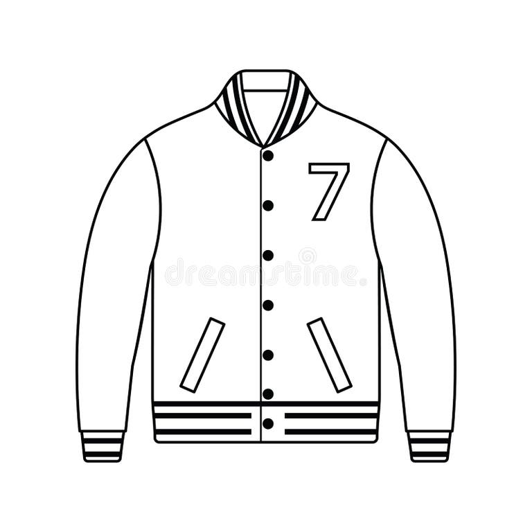 Varsity Jacket Baseball Jacket Template Stock Illustrations – 458 ...