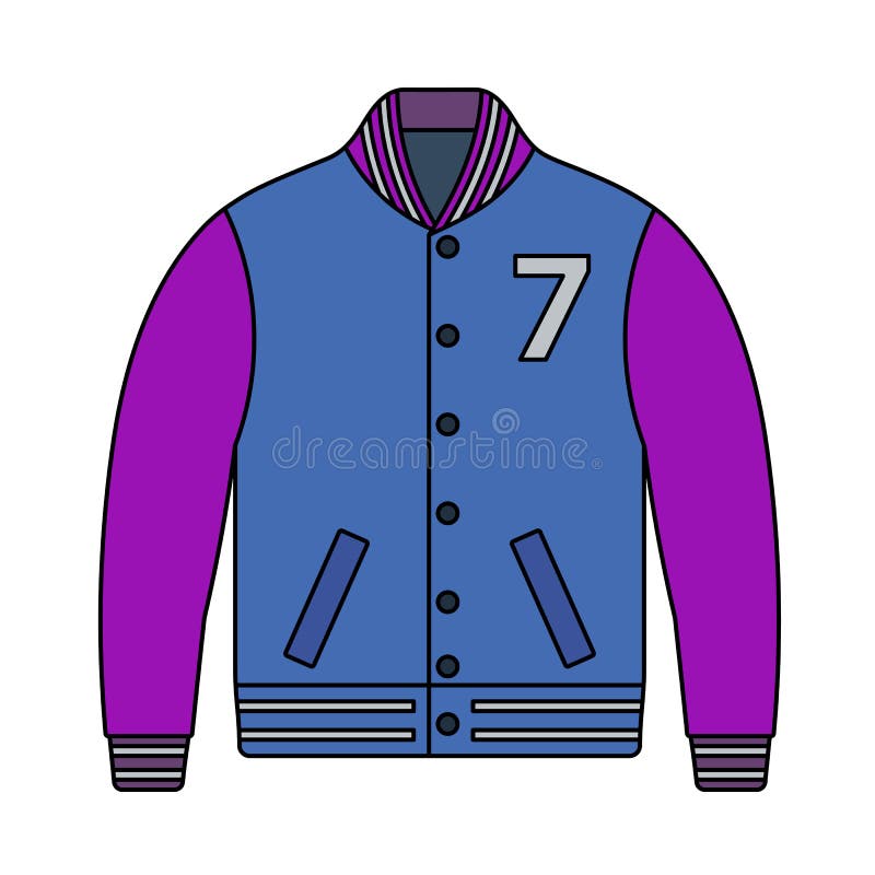 Baseball Jacket Icon stock vector. Illustration of sleeve - 198107352