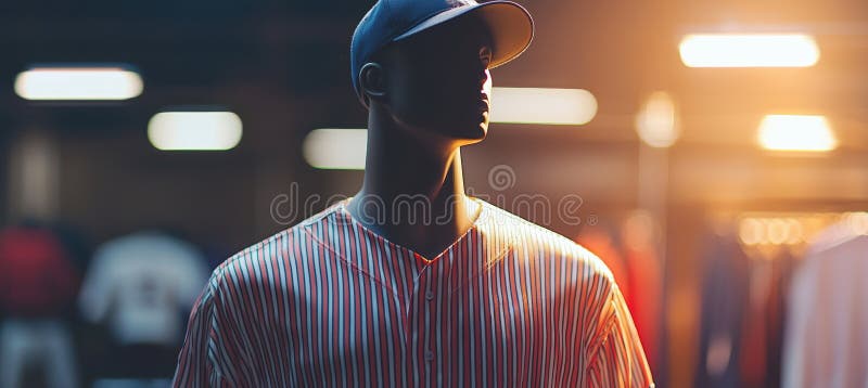 Baseball Jersey Display on Mannequin in Studio with Spotlight and ...