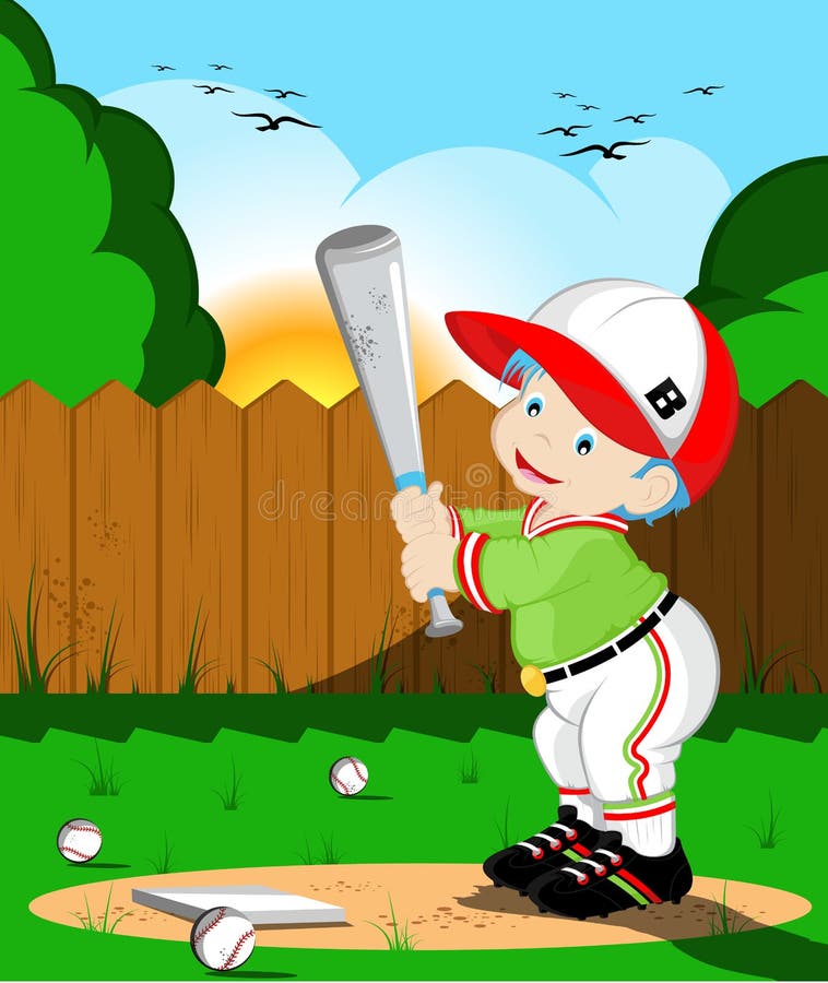 Child Cartoon Baseball Stock Illustrations – 2,105 Child Cartoon ...