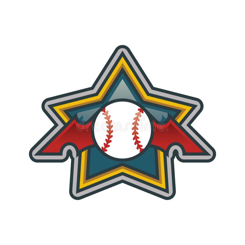 Baseball Label. Vector Illustration Decorative Design Stock Vector ...