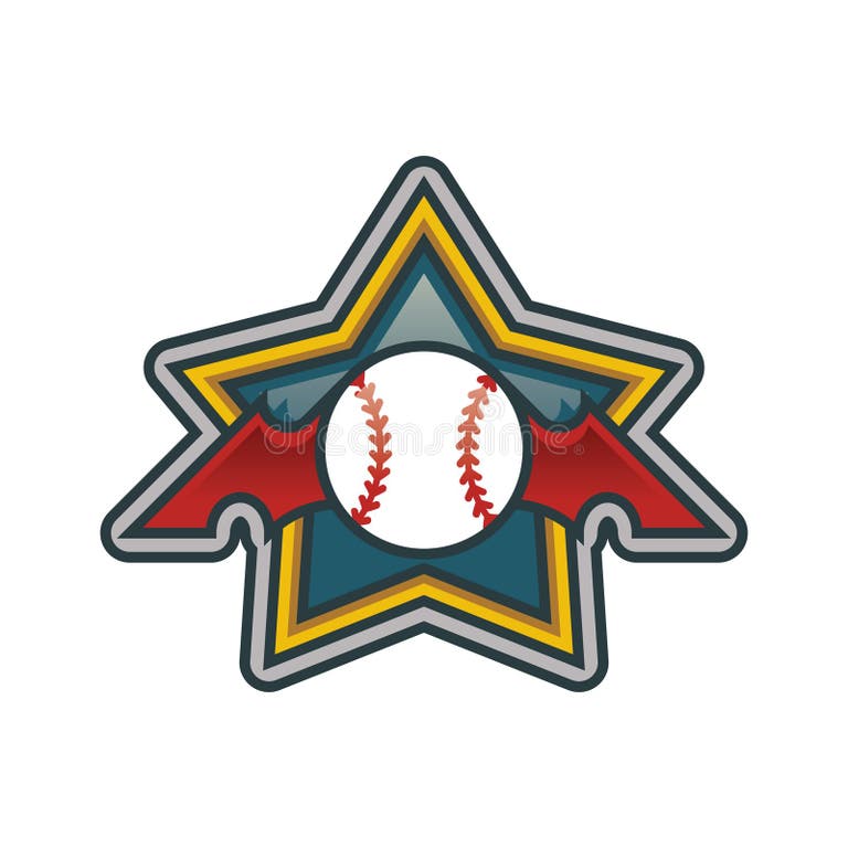 Baseball Label. Vector Illustration Decorative Design Stock Vector ...