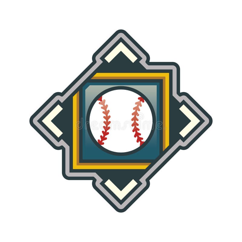 Baseball Label. Vector Illustration Decorative Design Stock Vector ...