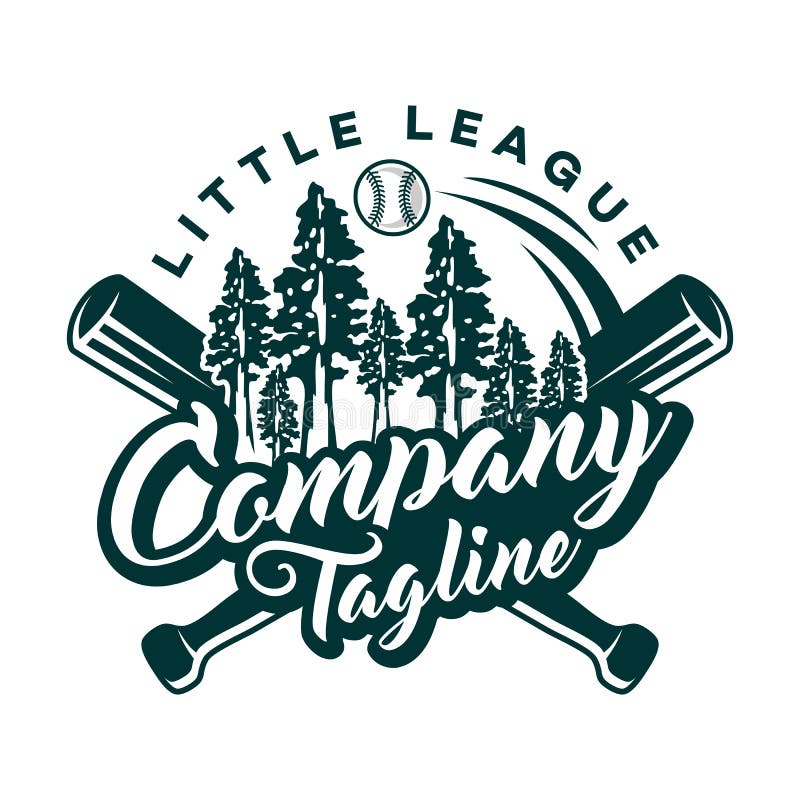 Baseball League Badge with Nature. Stock Vector - Illustration of team ...