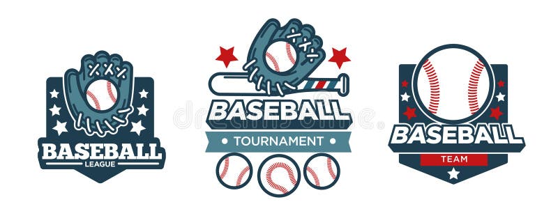 Baseball League Emblem Vector Design Stock Illustration - Illustration ...