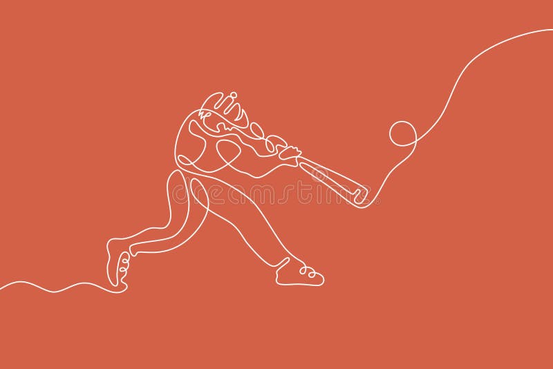Baseball. Linear Line Graphic. Stock Vector - Illustration of baseball ...